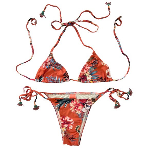 FARM Rio | Swim | Farm Rio Bikini Set Triangle Top And Bottom Tie Side ...